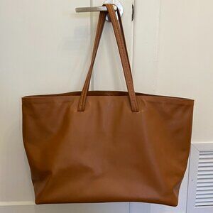 Flattered | Bags | Flattered Luka Leather Tote Bag In Cognac Euc | Poshmark